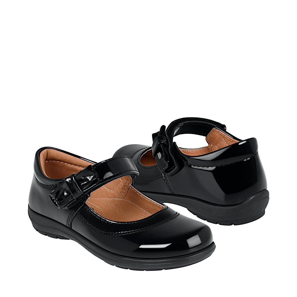 ZAPATOS ESCOLARES NIÑA STYLO 7615 CHAROL NEGRO 18-21 – Stylo México
