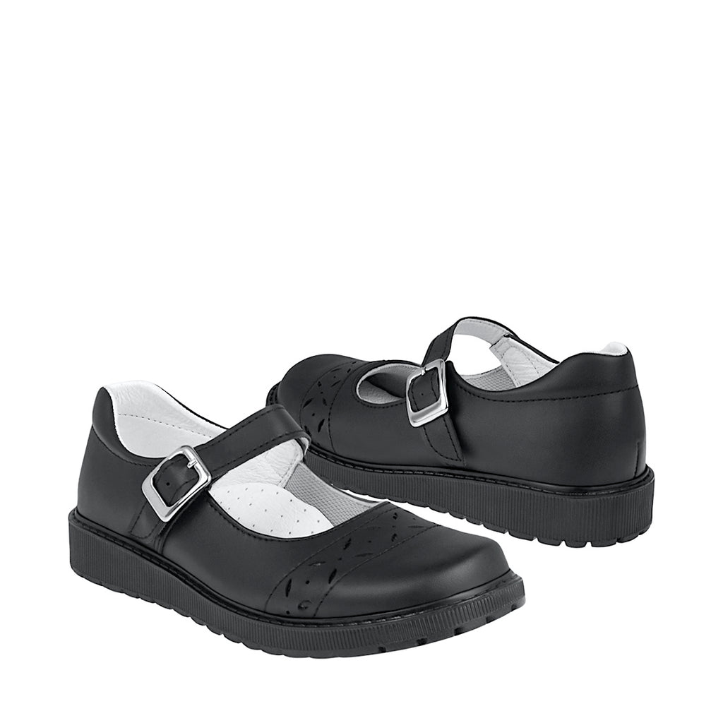 ZAPATOS ESCOLARES NIÑA DOMINIQ 1461 SIMIPIEL NEGRO – Stylo México